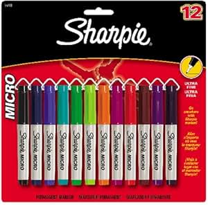 Amazon.com : Sharpie Micro Mini Ultra Fine Permanent Markers, 12 ...