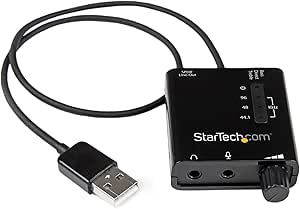 Amazon.com: StarTech.com USB Sound Card w/ SPDIF Digital Audio & Stereo Mic – External Sound ...