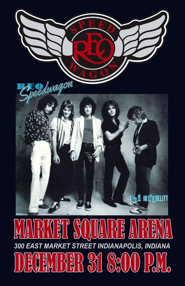 Amazon.com: REO Speedwagon Replica 1980 Concert Poster: Posters & Prints