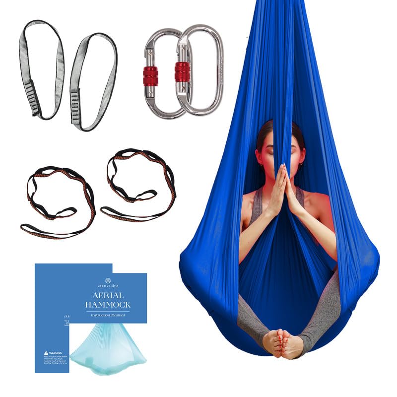 Aum Active Aerial Silk Yoga Hammock & Swing for Home, Inversion ...