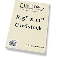 Amazon.com : Heavyweight Natural Cream Cardstock 8.5" x 11" - Thick ...