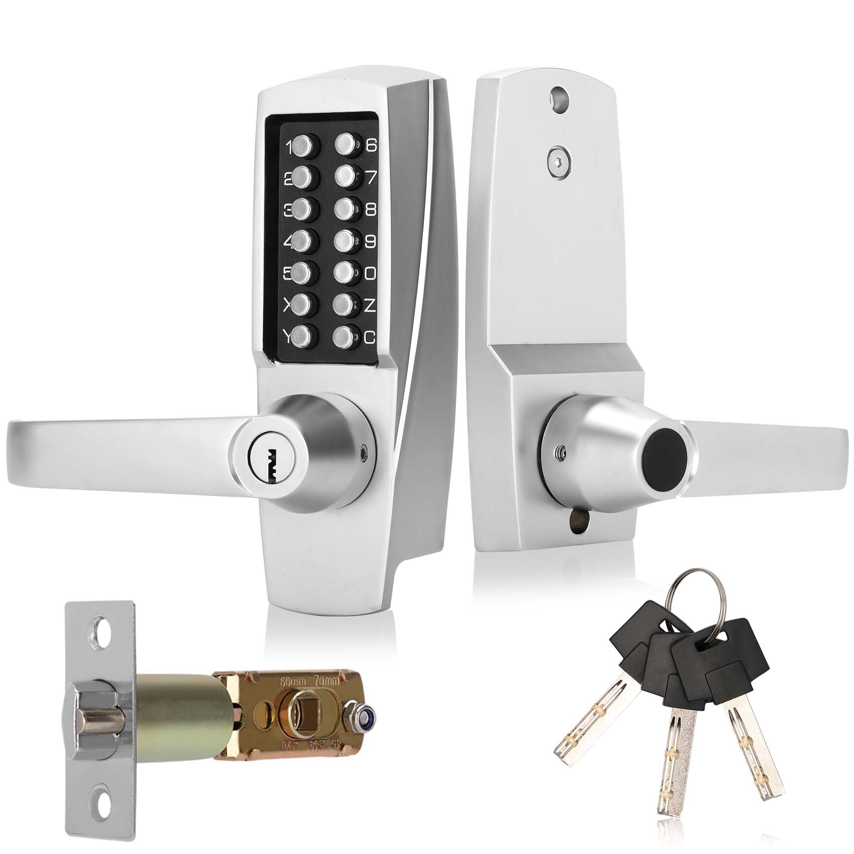 New Upgrade Mechanical Door Lock with Handle?Mechanical Push Button ...