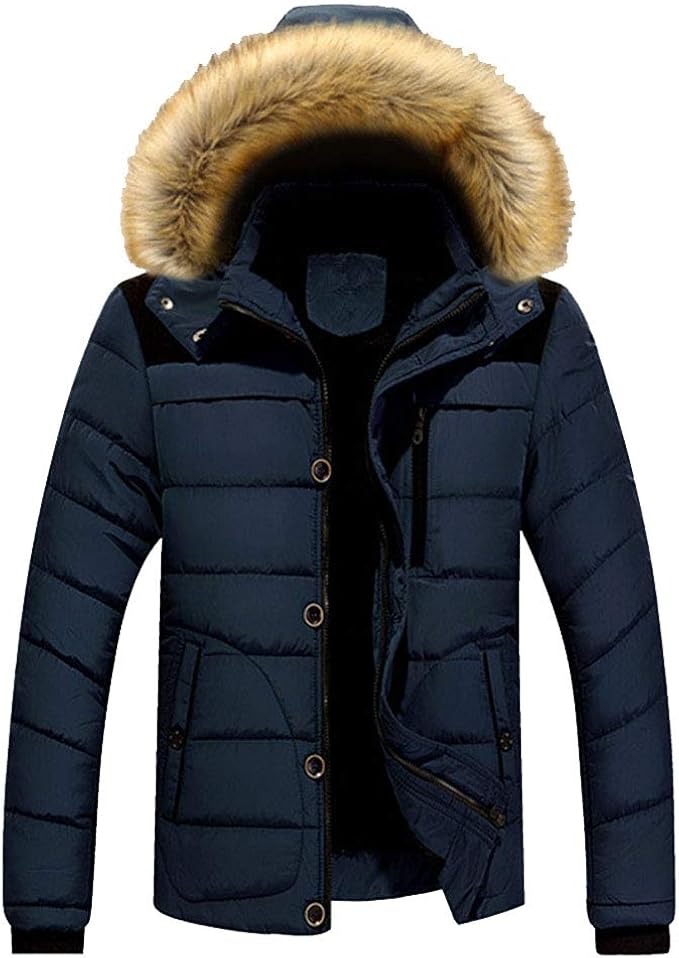 Invierno cálido chaquetas con capucha simple Clásico de los hombres de ...