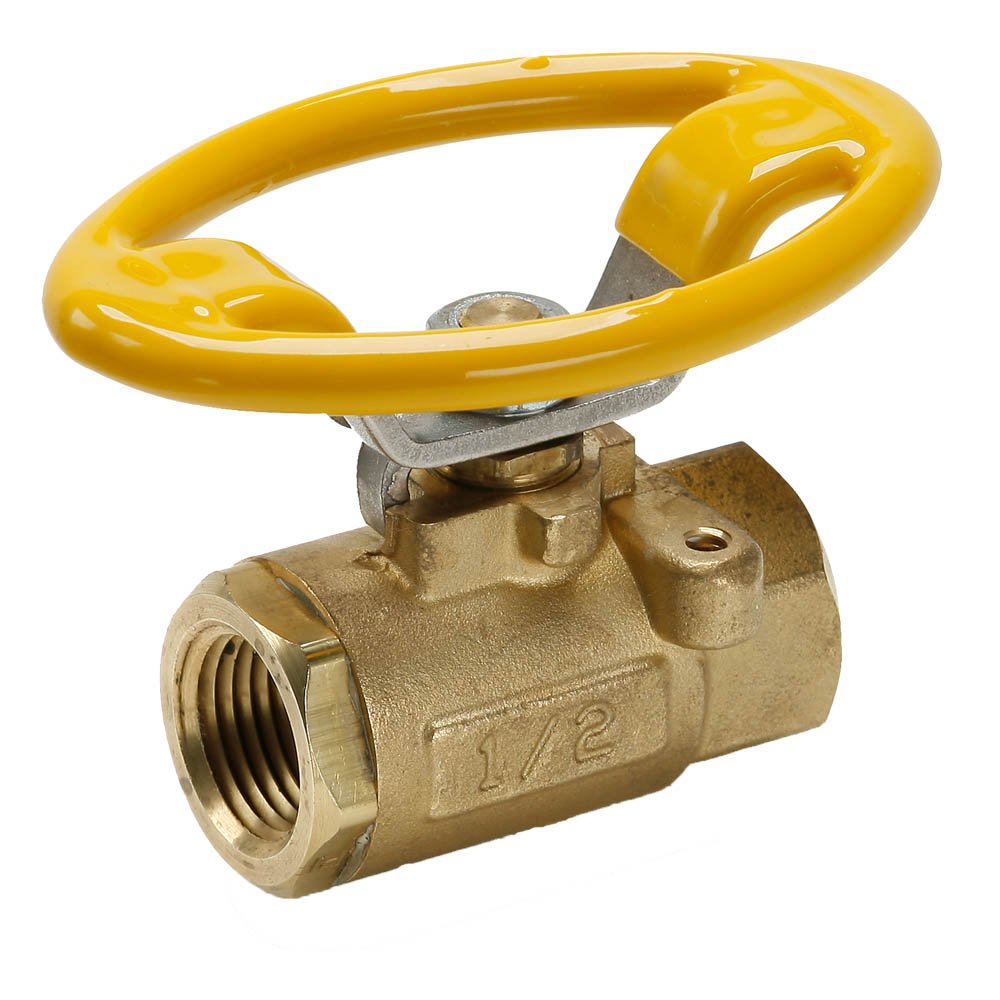 Parker V502P-16-21 Industrial Brass Ball Valve, Female to Female, Brass ...