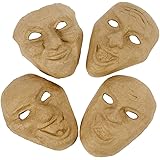 White Flocked Plastic Face Masks, Pack of 10: Amazon.co.uk: Toys & Games