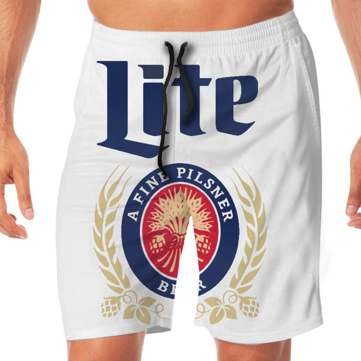 Miller Lite Men's Summer Holiday Quick-Drying Swim Trunks Beach Shorts ...
