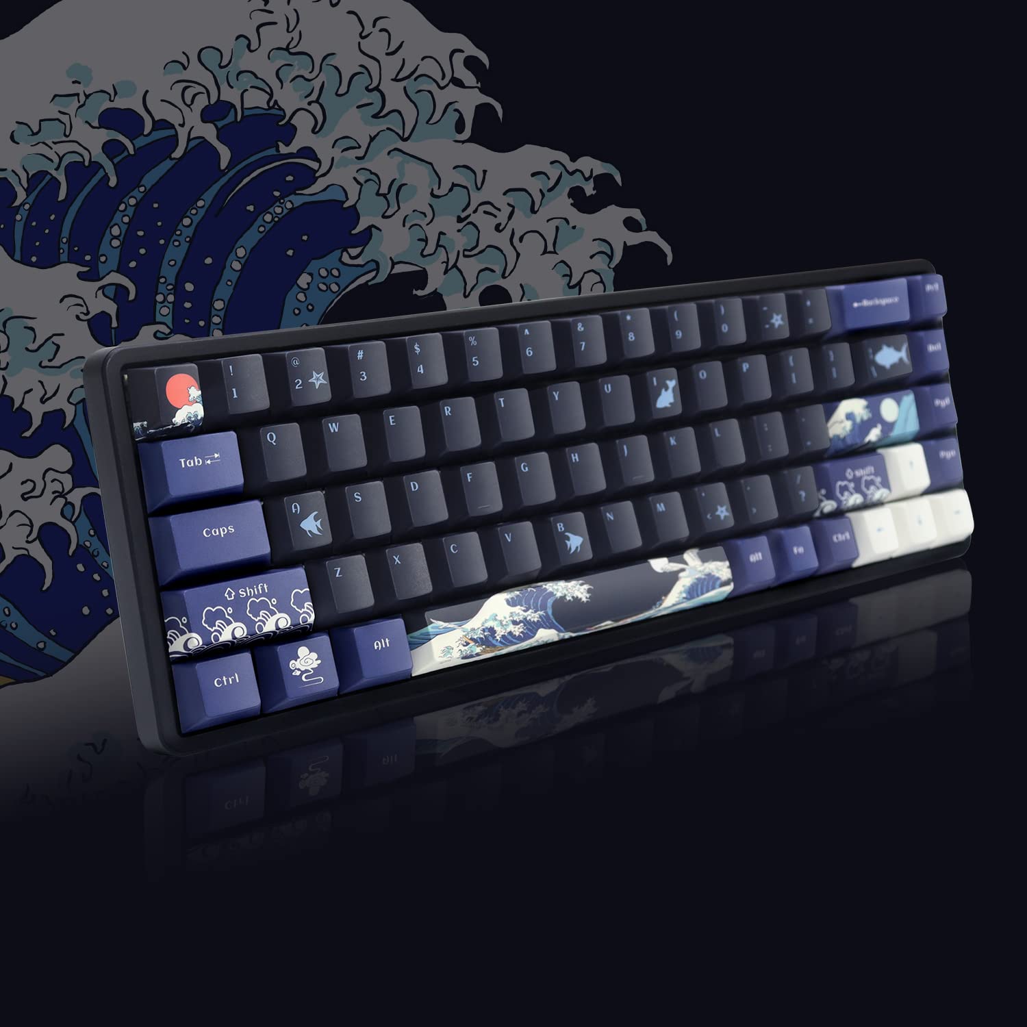 Mua XVX PBT Keycaps 60 Percent, Great Wave Off Kanagawa Japanese ...