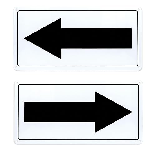 Black Arrow Sign Aluminum 10 x 5 Inch Heavy Duty Metal Waterproof ...