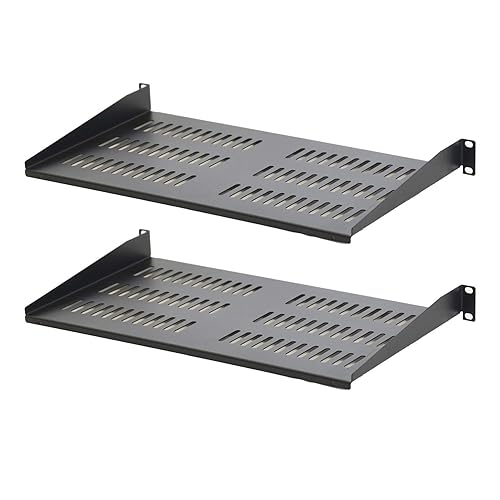 Aeons 1U Universal Server Rack Shelf Vented Rackmount Cantilever Shelf ...