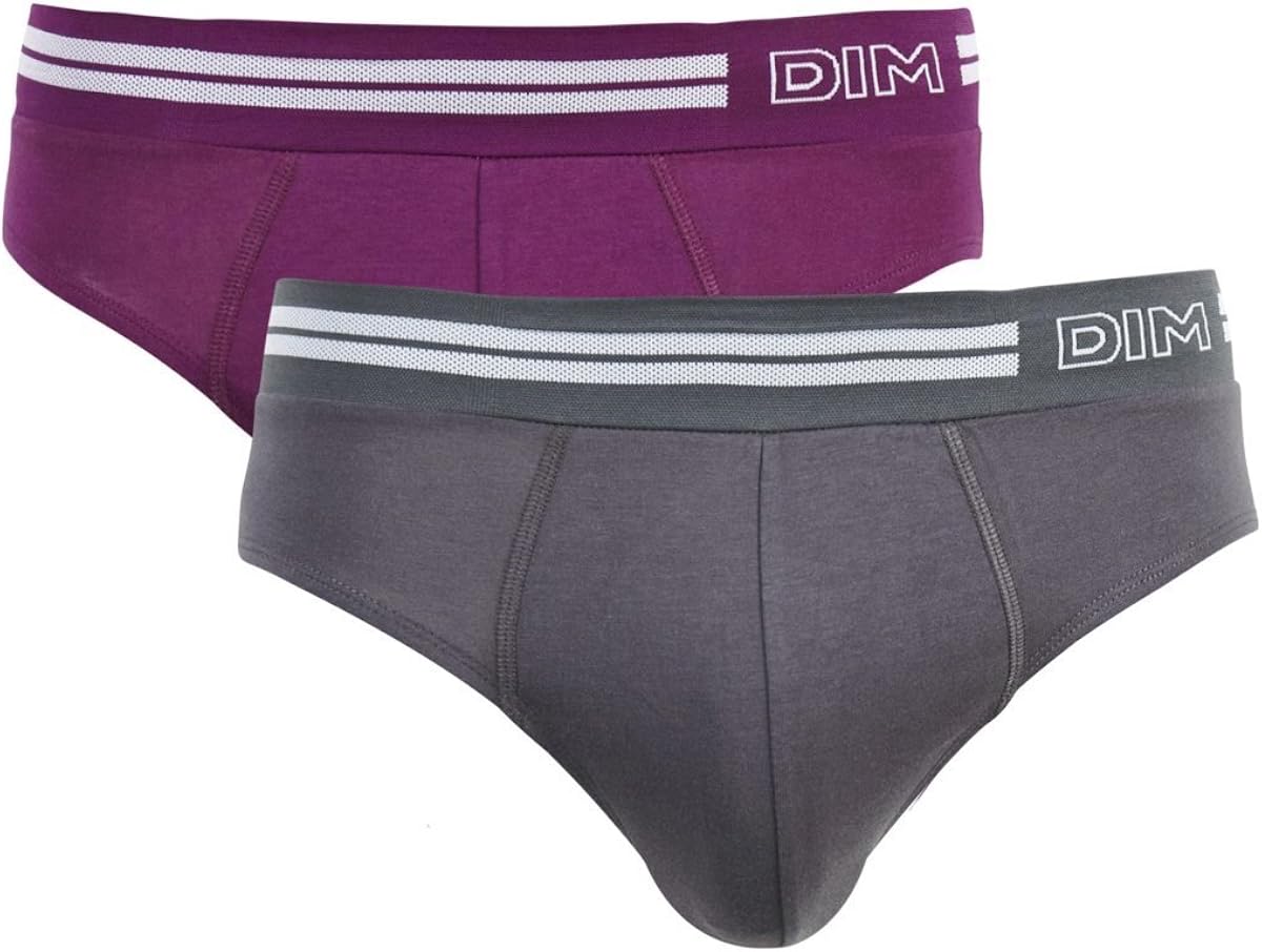 Dim Soft Touch - Slip - Uni - Lot de 2 - Homme Multicolore (Aubergine ...