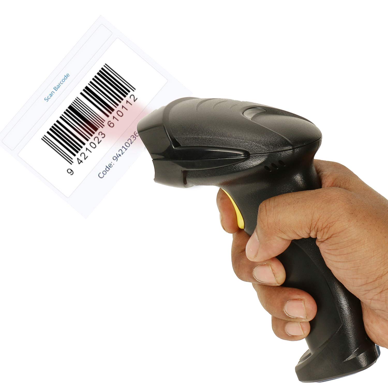 NISHICA Laser Barcode Scanner Handheld 1 D USB Wired Barcode Reader Optical Laser High Speed 