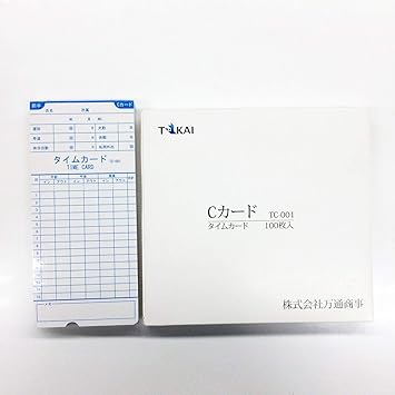 Amazon | タイムカード TOKAI 001 001s対応 Cカード TOKAI TC-001 100枚入り TOKAI タイムレコーダー TR-001 TR-001S シリーズ専用 ...