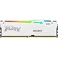 Kingston Fury Beast White RGB DDR5, Memoria Gamer, Capacidad: 16GB, Frecuencia: 6000MT/s ...