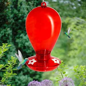 Amazon.com : Twinkle Star Round Hummingbird Feeder with 3 Feeding Ports ...