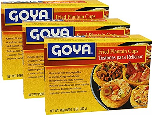 Goya Fried Plantain Cups, Aprox 3 cups. Total weight 12 oz Pack of 3 ...