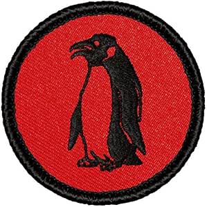 Amazon.com: Retro Penguin Patrol Patch - 2" Diameter Round Embroidered ...