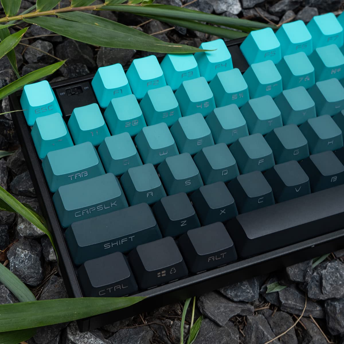 Mua mintcaps PBT Doubleshot Keycaps Gradient Cyan Backlit Keycaps 105 ...