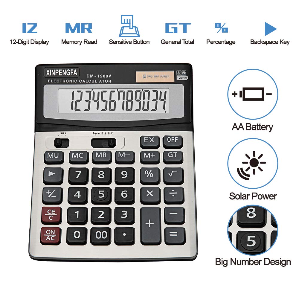 Desktop Financial Scientific Simple Desk Calculators with Large LCD ...
