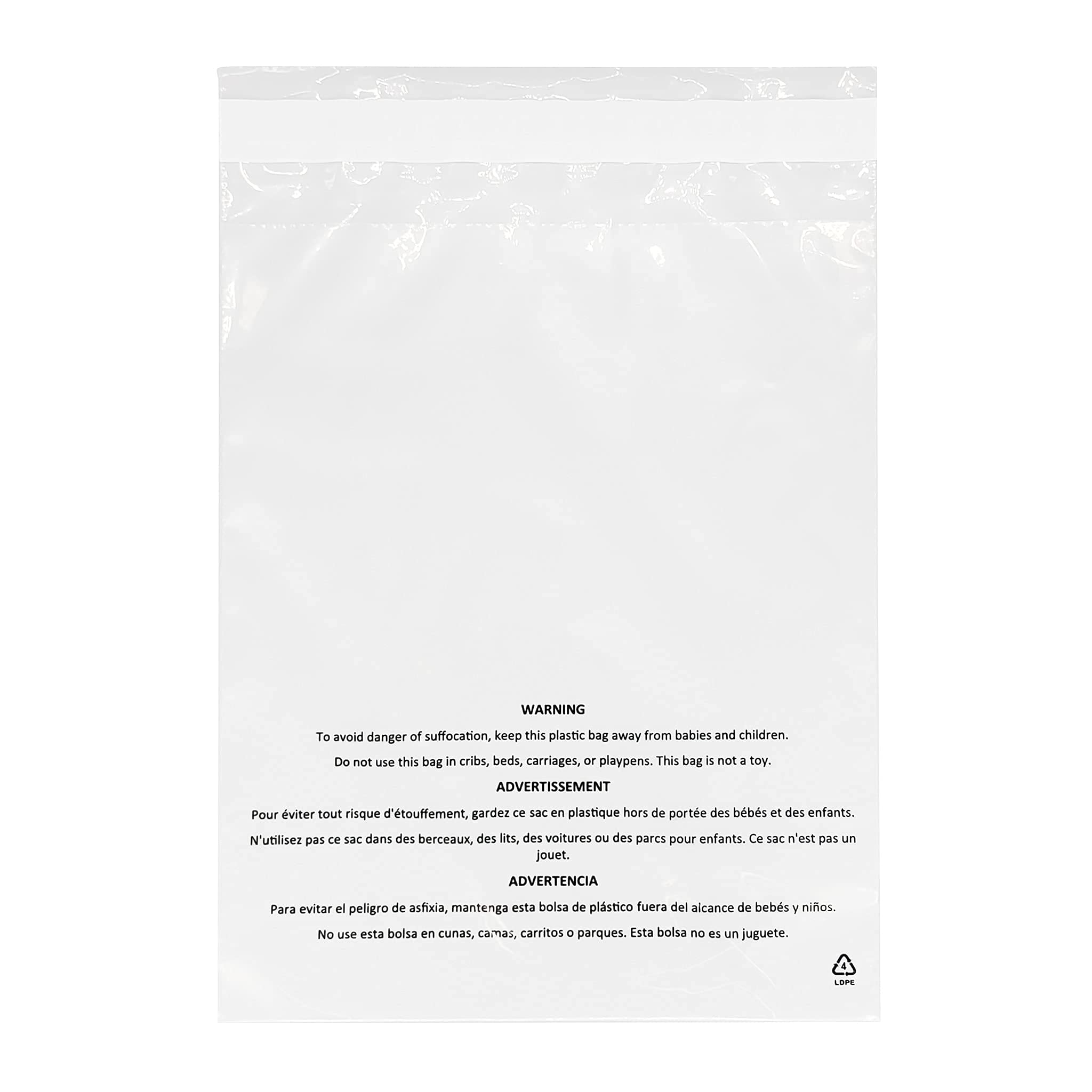Mua PolyPackers – (500 Count) Self Seal Clear Poly Bags with ...
