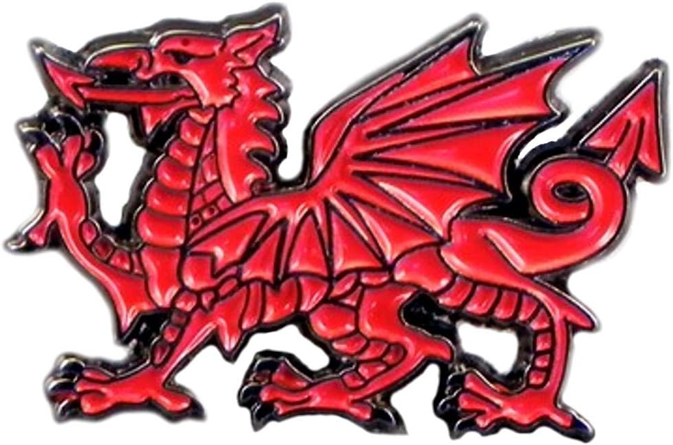Metal Enamel Pin Badge Wales Red Dragon Welsh National Cymru: Amazon.co ...