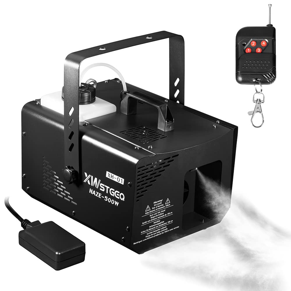 XWSTGEQ Fog Machine-500 Watt Portable Smoke Machine with Red, Green ...