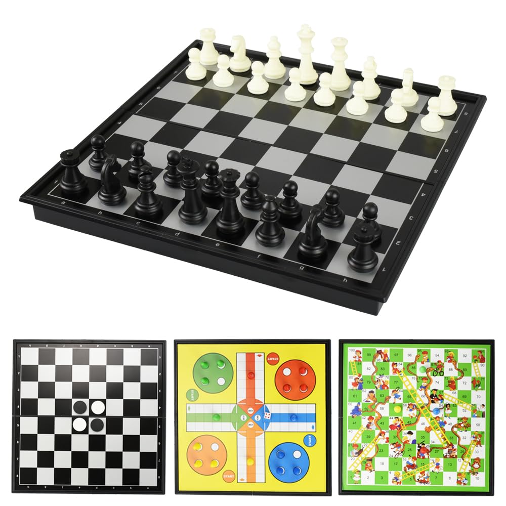 Mua 4 in 1 Board Game Set with Lines, Foldable, Brain Training, Chess ...