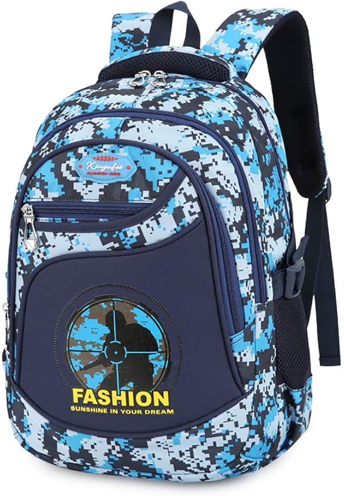 Camo school backpack waterproof Casual Daypack for 8-12 years Boys and ...