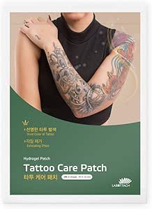 Amazon.com: Wooshin Labottach Tattoo Care Patch - Brighten The Color of Your Tattoo, 1Pouch (4 ...