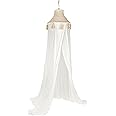 Amazon.com: Creative Co-Op White Cotton Macramé Canopy with Tassels ...