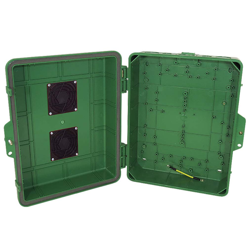 Electrical Altelix Green Vented NEMA Enclosure ABS Weatherproof NEMA Box 12 x 8 x 4.1 Inside ...