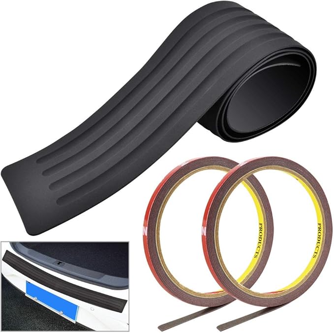GOLRISEN Car Rear Bumper Protector,Universal Rubber Rear Guard Bumper ...