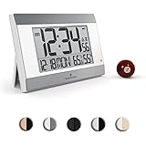 Amazon.com: hito 9.5” Large Digital Battery Atomic Alarm Clock Desk ...