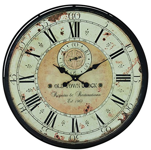 Amazon.com: Benzara Romanian Styled Antique Wall Clock: Home & Kitchen