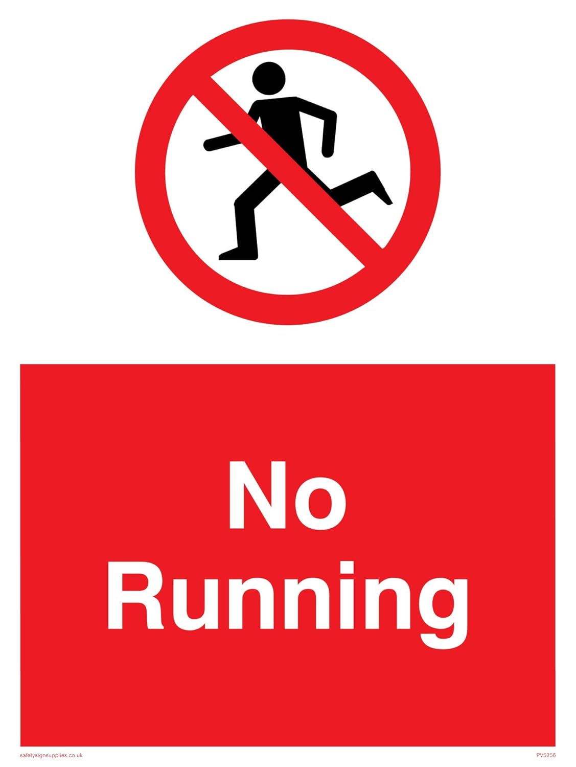 Viking Signs PV5256-A3P-AC”No Running” Sign, Aluminium Composite, 400 ...