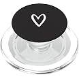 Amazon.com: White Heart Love Black PopSockets PopGrip for MagSafe ...