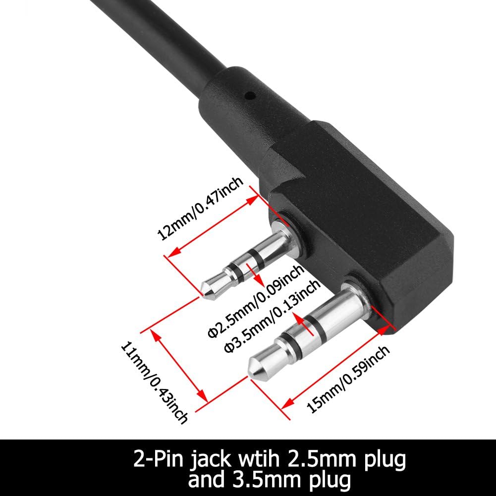 Walkie Talkie Cable, Replacement U94 2-Pin Walkie Talkie Outdoors ...