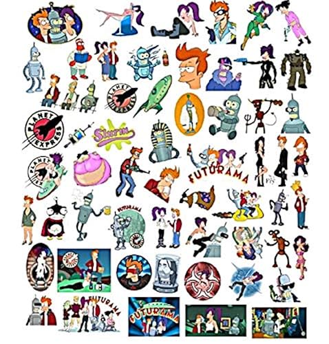 Cartoon Show Themed Futurama 69 Piece Sticker Decal Set for Kids Adults ...