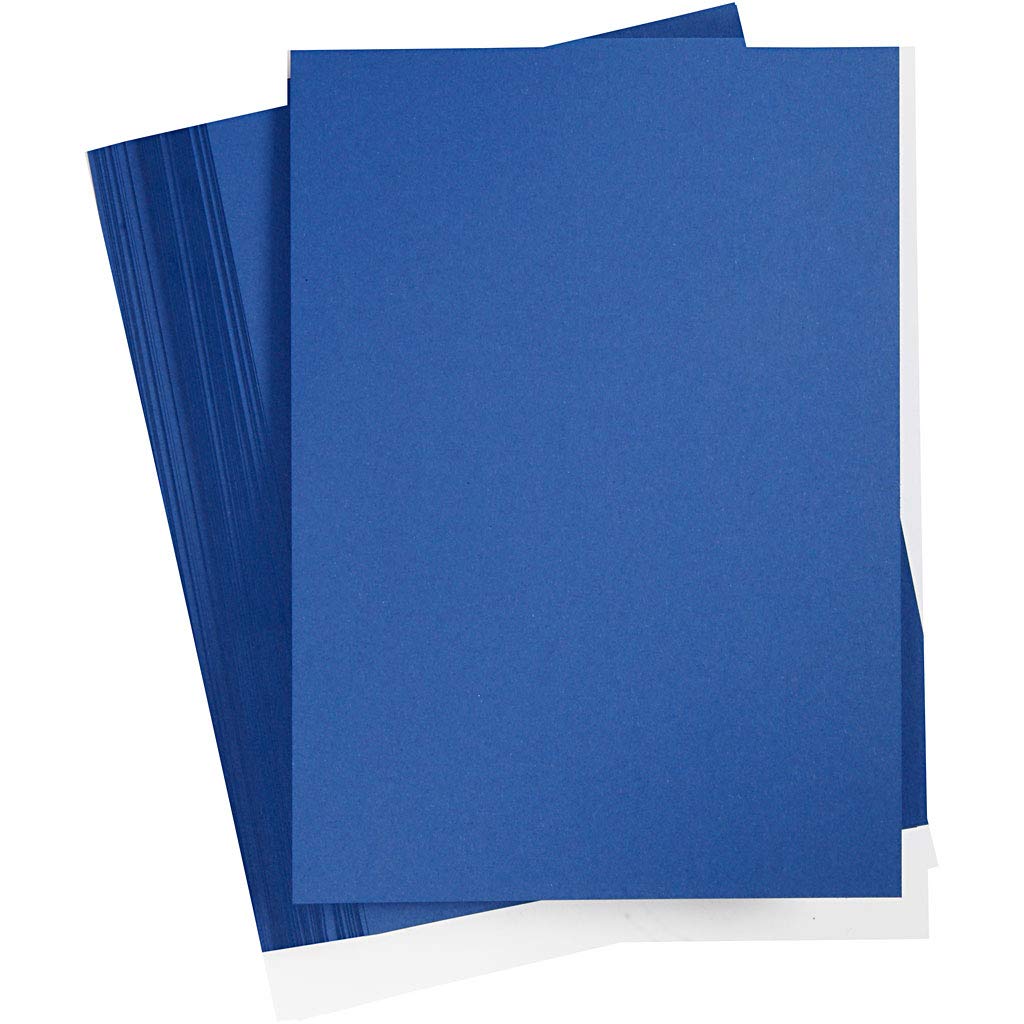 Cartoncino colorato, formato A4, 210 x 297 mm, 180 g, blu notte, 100 ...