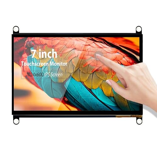 7 inch Touch Screen, IPS Capacitive Touchscreen Monitor, 1024x600 Ultra ...