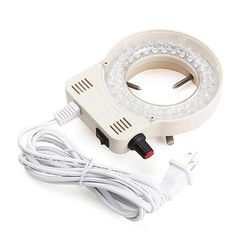 Micrl Microscope Ring Light 2.56" ID Adjustable 56 LED Illuminator for ...