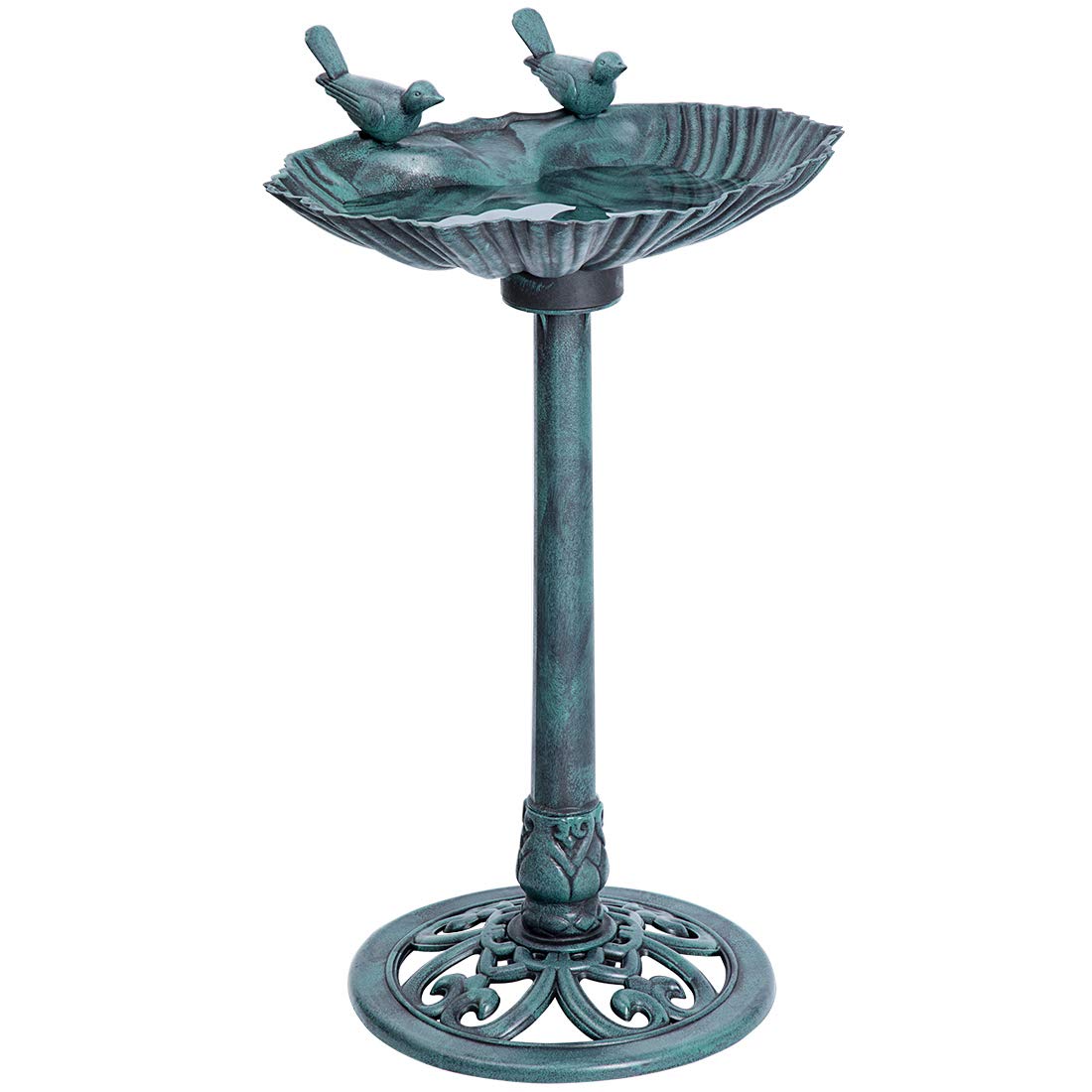 VIVOHOME 28 Inch Height Polyresin Lightweight Outdoor Double Birds ...