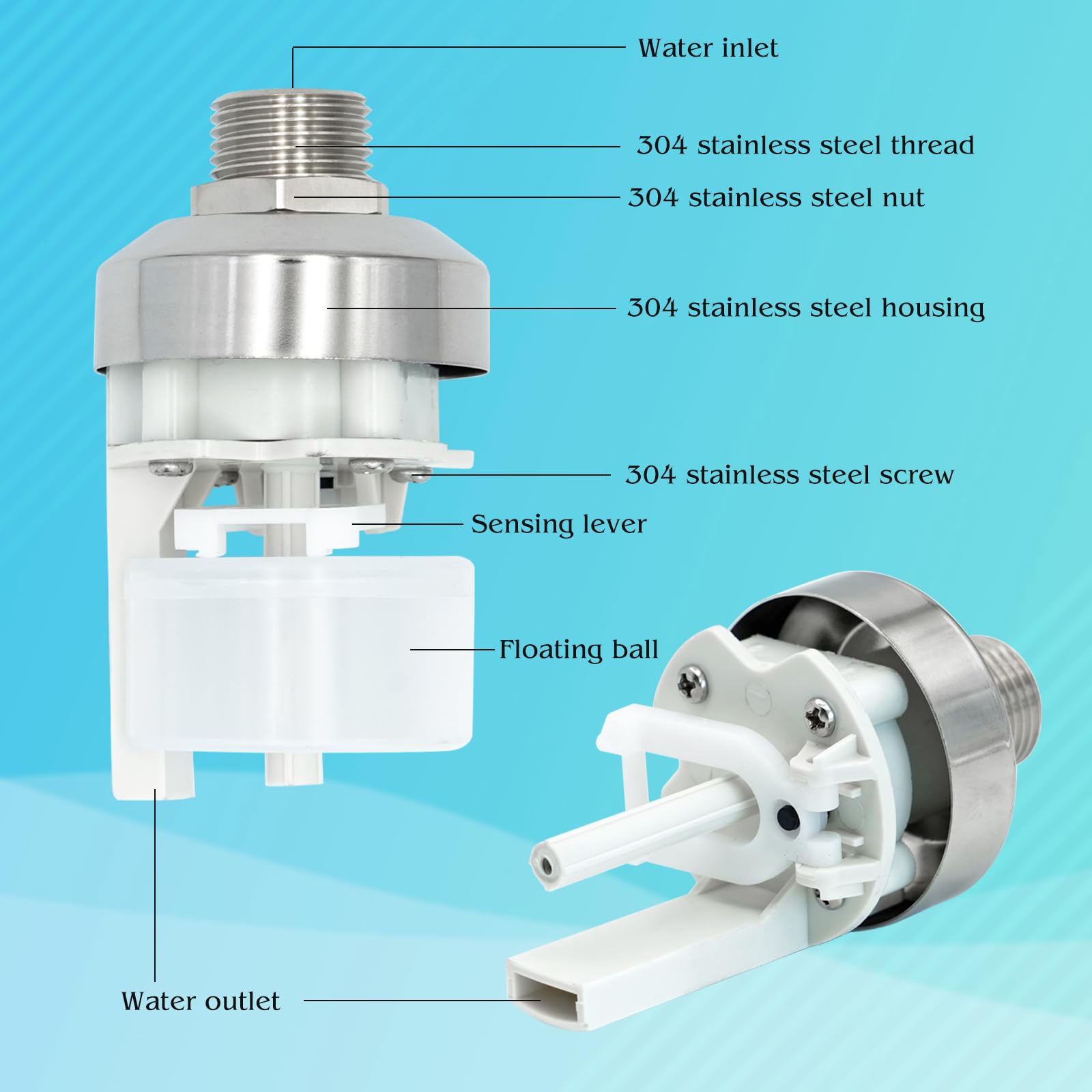 Mua NAOEDEAH Automatic Water Level Control Float Valve for Water Tank ...