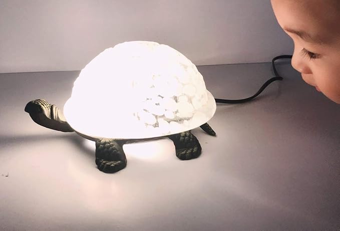 Glass Painted lamp Turtle Table lamp，HMJ8061，White Hand Painted Glass ...