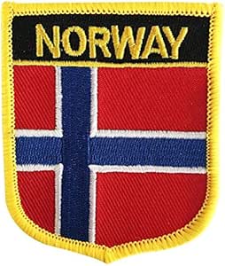 Amazon.com: Norway Flag Emblem Badge Embroidered Patch Iron-On Sew-On ...