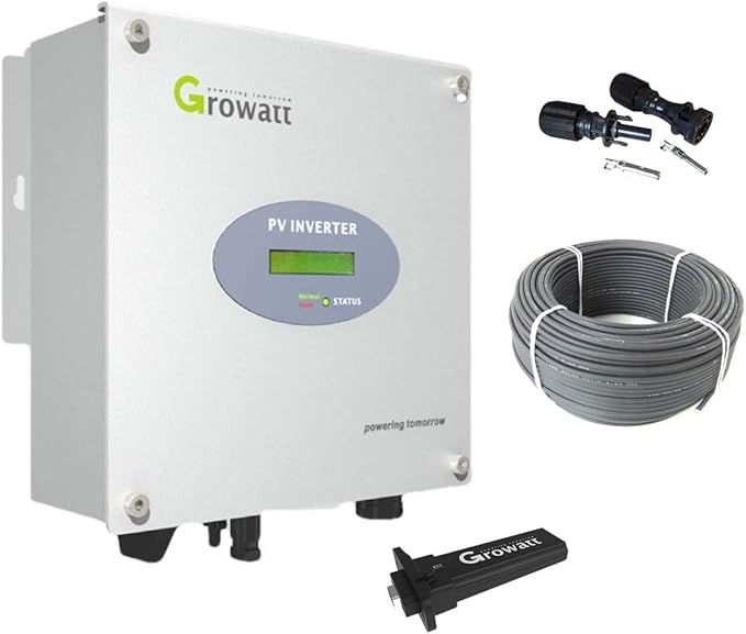 1.6 kW Solar Wechselrichter Growatt 1500S +WiFi Stick +20m KBE ...