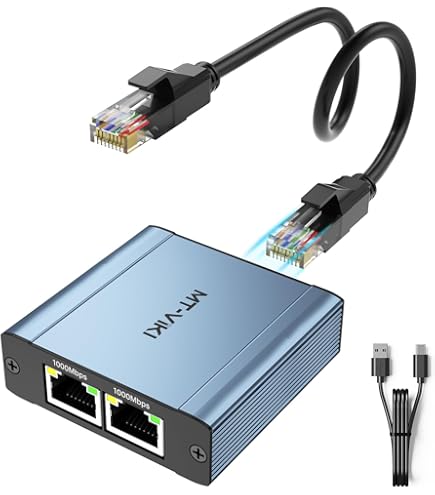 Ethernet Port Multiplier Poyiccot RJ45 Ethernet Splitter 1 To 4 ...