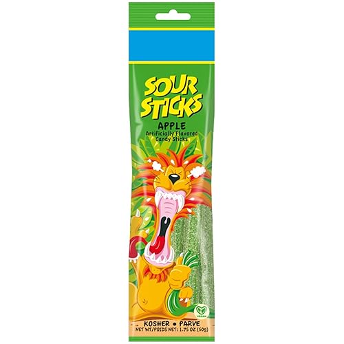 Snacktery Green Apple Sour Straws - Flavored Sour Gummies - Non GMO ...