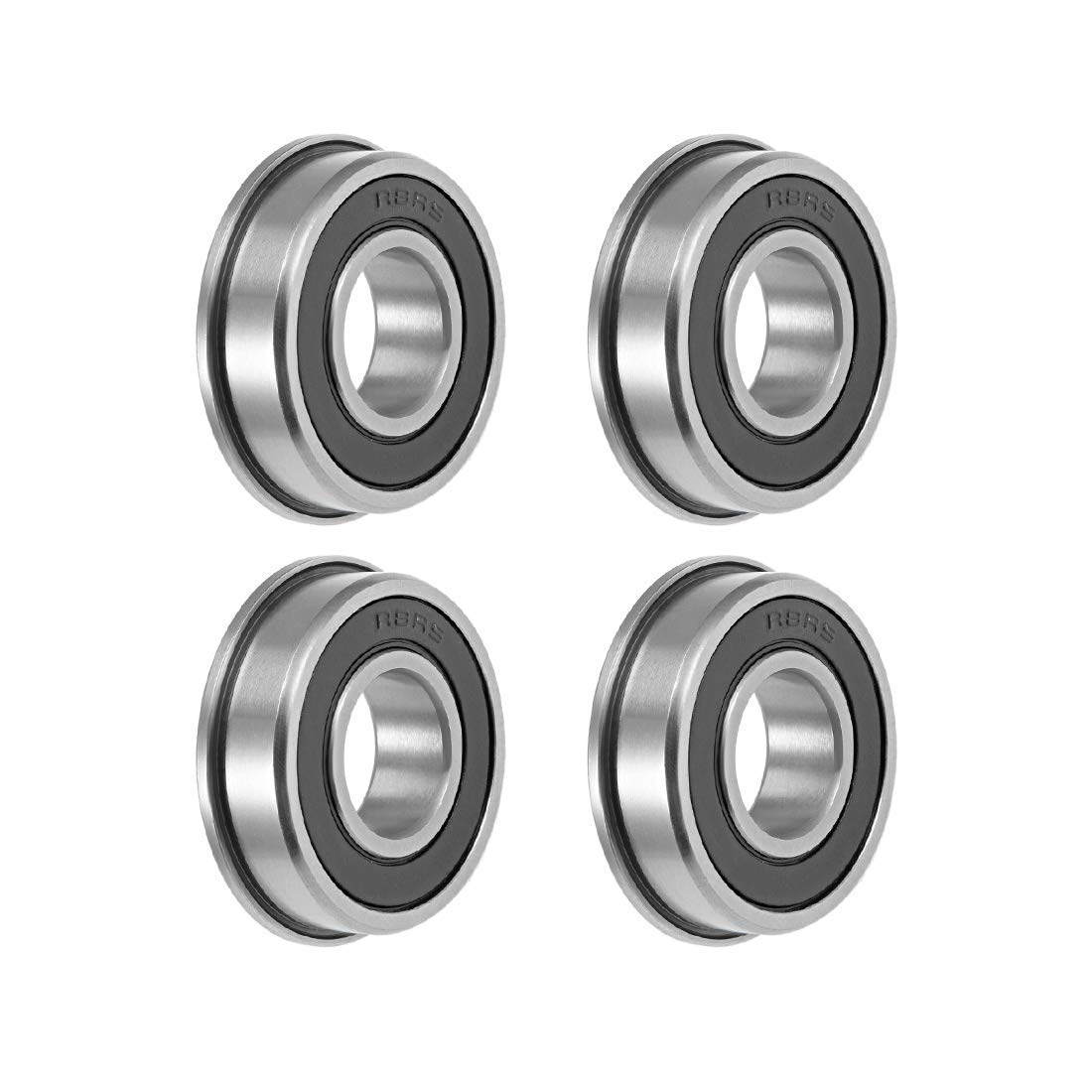 FR8-2RS Flange Ball Bearing 1/2 Inch x 1-1/8 Inch x 5/16 Inch Chrome ...