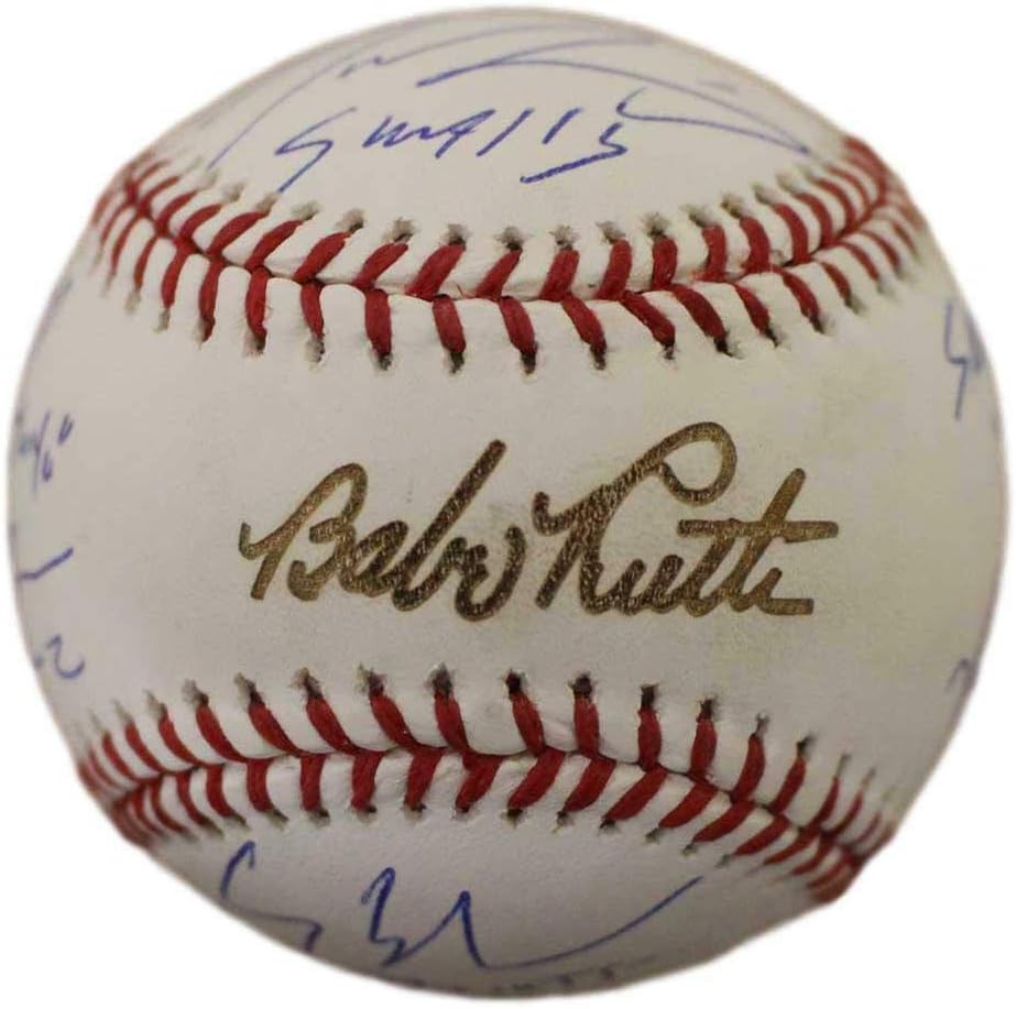 Babe Ruth Signed Baseball - The Sandlot OML 6 Sigs Smalls Squints BAS ...