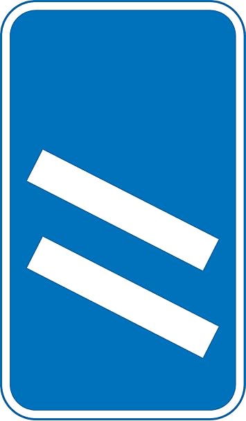 ‘Countdown’ markers at exit from motorway - 2 bars (each bar represents ...
